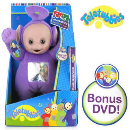 Teletubbies Soft Toy with Bonus DVD - Tinky Winky the Purple Teletubby