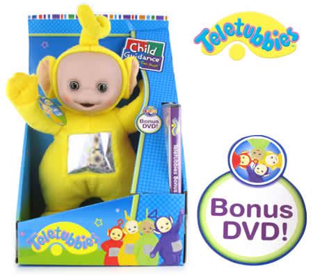 Teletubbies Soft Toy with Bonus DVD - Laa Laa the Yellow Teletubby