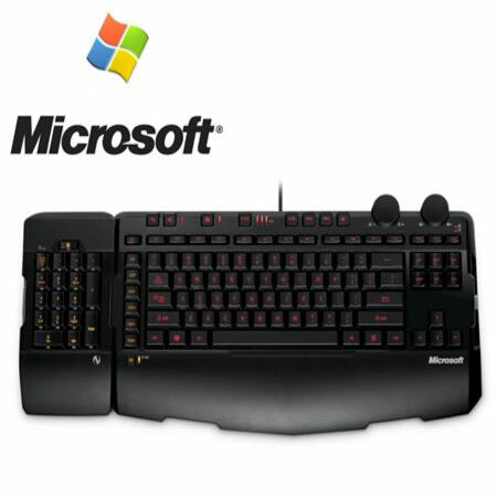 Microsoft Side Winder X6 Keyboard with Adjustable Backlight - For ...