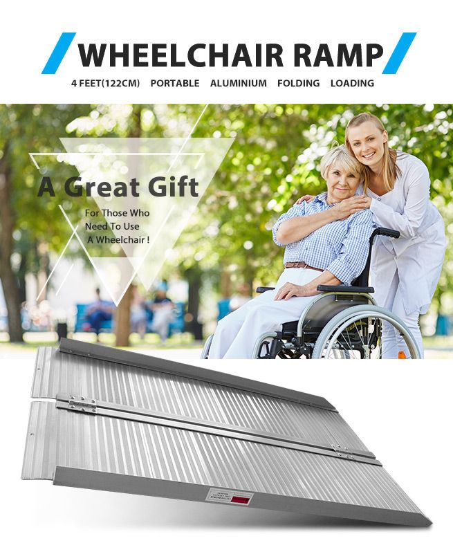 4FT Portable Aluminium Folding Loading Wheelchair Ramp | Crazy Sales