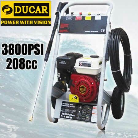 Gasoline High Pressure Washer 7.0HP 3800PSI 208CC - Trolley Design with ...