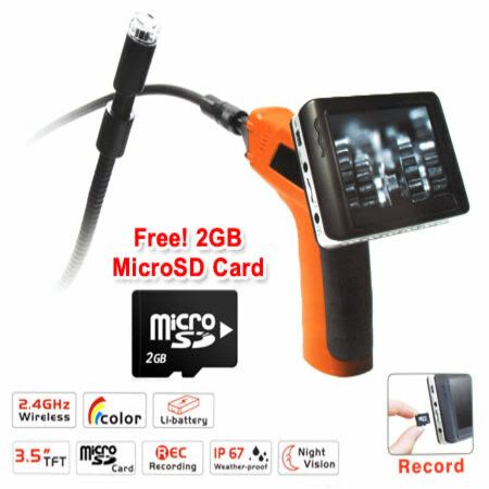 Video Wireless Inspection Camera Endoscope with 3.5" LCD Display in ...