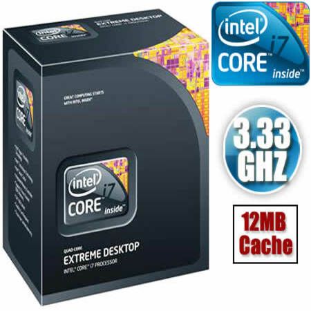 Intel i7-980 Core i7 Processor, SIX-CORE 3.33 GHz, 4.8 GT/sec QPI, 12MB ...