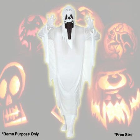 Adult Fancy Dress Ghost Cosplay Costumes Outfit - One Size Fits Most ...