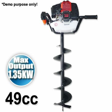 49cc One Man Post Hole Digger Auger Drill + 100 / 150 / 200mm Augers