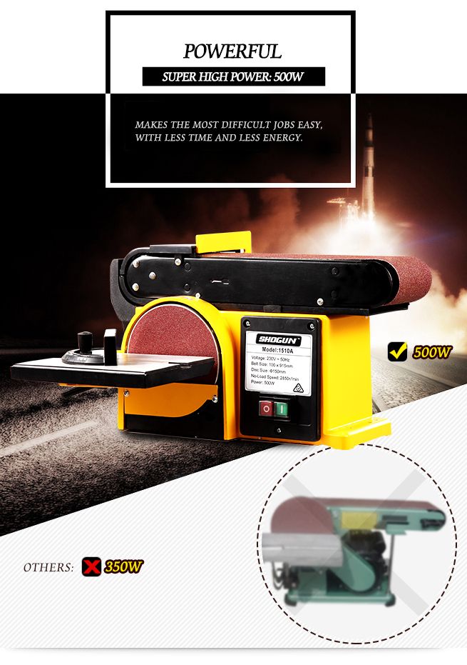 Shogun 500W Belt & Disc Sander Power Tool Grinder | Crazy Sales