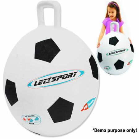 Children's Inflatable Soccer Hopper Bouncing Exercise Ball with Handle ...