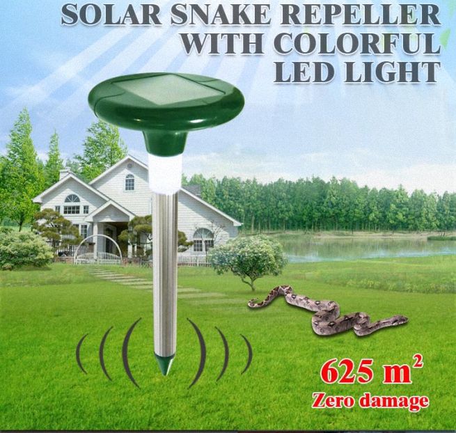 Solar Powered Snake Repellent with LED light | Crazy Sales