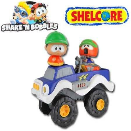 Shelcore Shake 'n' Bobbles Pick up Trucks & Chopper Bike Car Toy