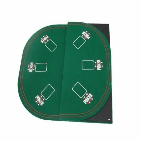 Large 4-Fold Casino Green Felt Poker Table Top for 8 Players & Dealer ...