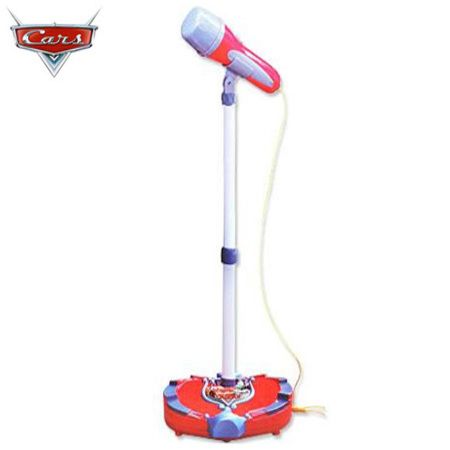 Disney Cars Karaoke Microphone with Stand and Inline Speaker Connection