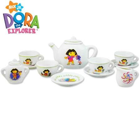 Dora the Explorer Porcelain Tea Set - 13 Piece