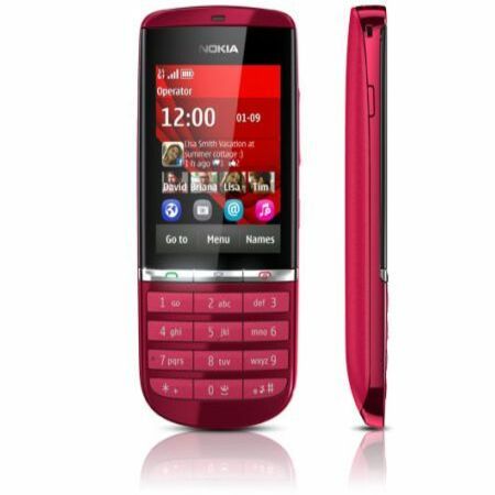 Nokia Asha 300 Touch Screen Mobile Phone - Red