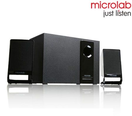 Microlab M-290 audio speaker 2.1, RMS power: 40W (12W*2 +16W), Microlab's X-bass technology with ...