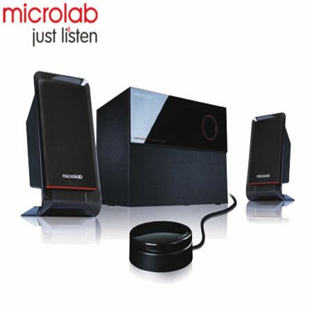 Microlab M-200 Audio Speaker 2.1, RMS Power: 40W (12W x 2 + 16W), with ...
