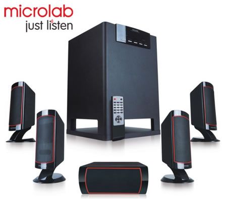 Microlab X-15 Home Theater System, RMS Power: 170 Watt RMS (16 Watt *5 ...