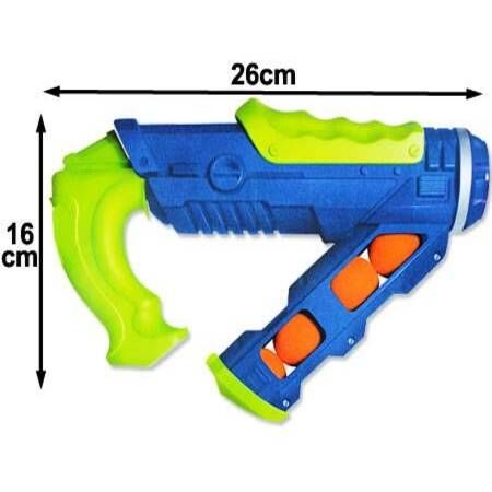 Soft Ball Toy Gun with 4 Foam Bullets Rapid-Fire Pump Action Shoots up ...