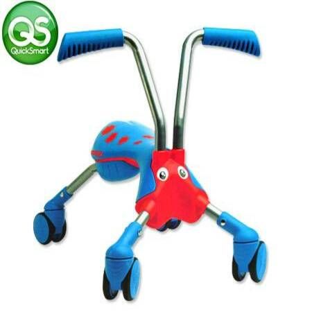 Kids Ride On Scramble Bug for 1 - 3 Years - Blue Stawberry
