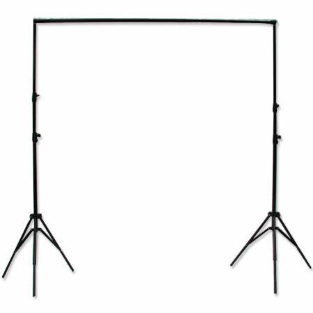 Studio Photo Background Backdrop Stand - Portable, Black, 3.8m x 2.8m