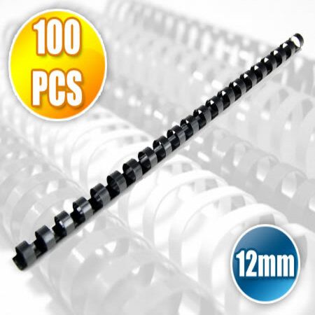 Box of 100 12mm A4 Plastic Comb Binder Rings
