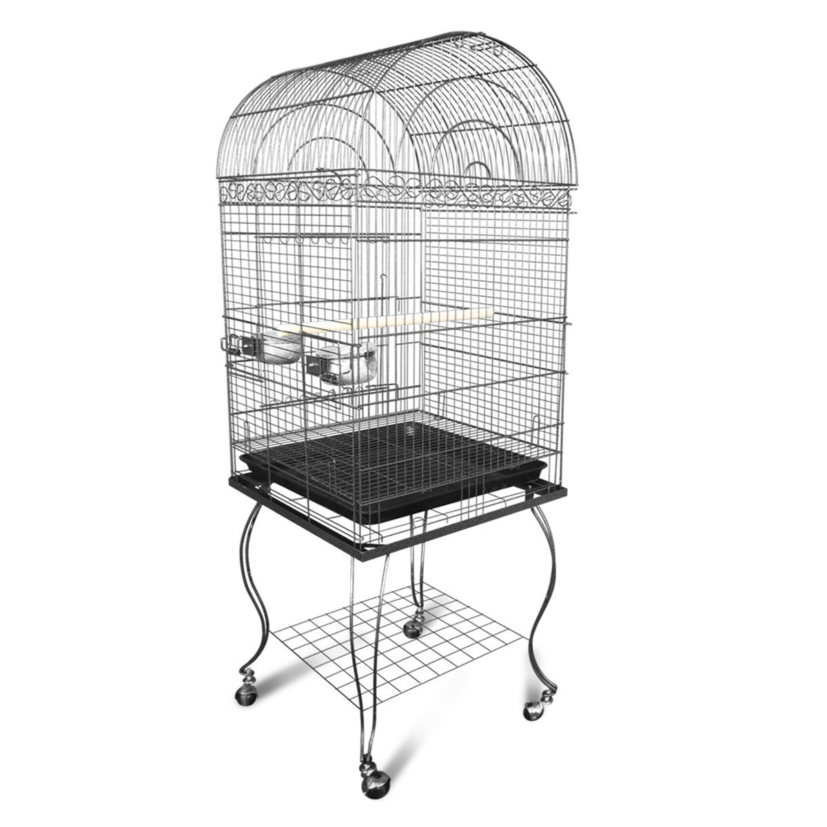 Bird Parrot Cage - Elegant Dome Top, Lacework & Curve Legs Design ...