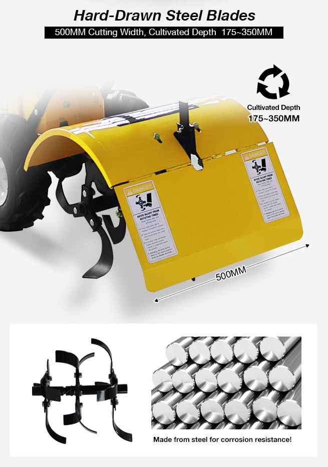 Shogun 6.5HP Gasoline Cultivator/ Tiller/ Rotary Hoe/ Rototiller ...