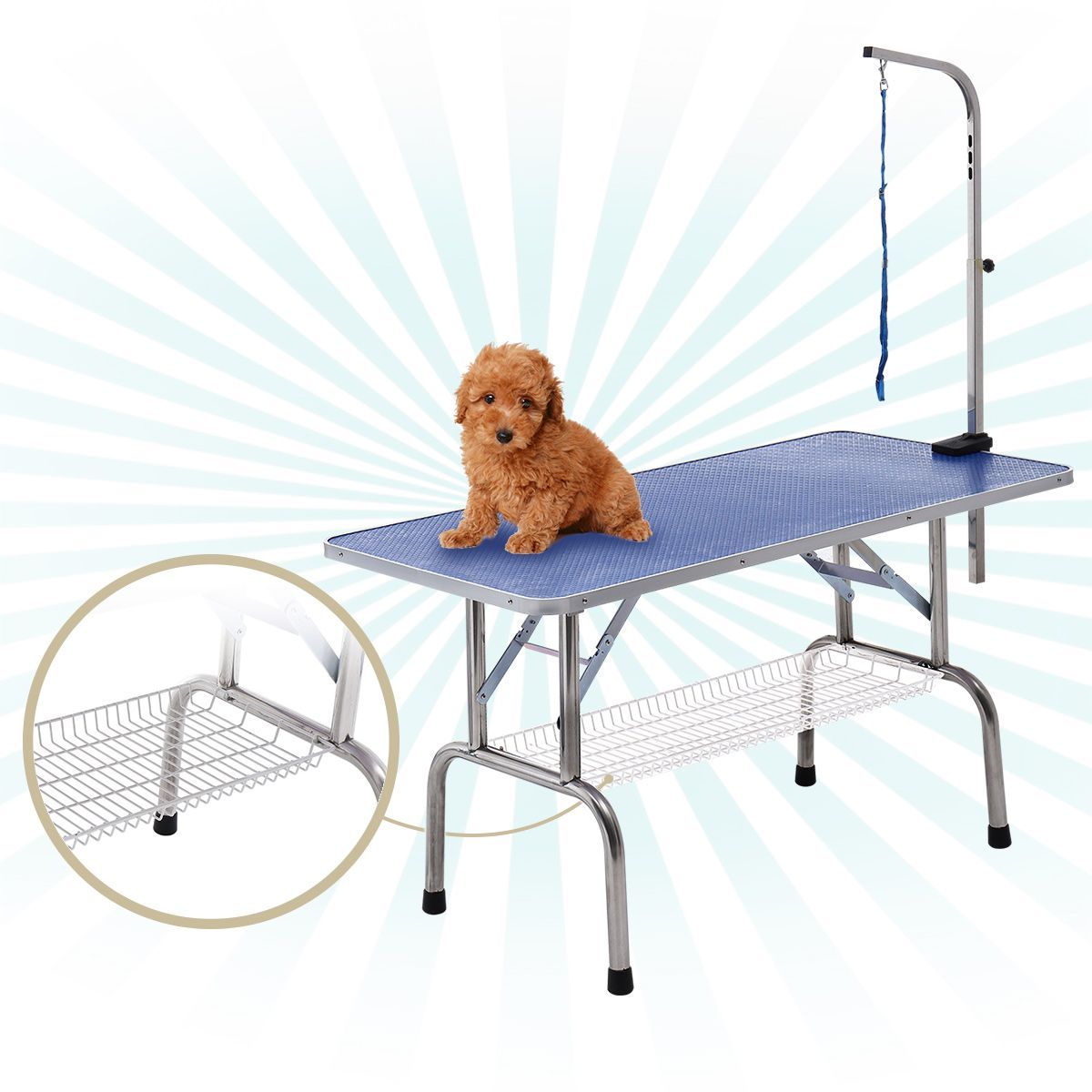 Grooming Table with Adjustable Arm for Cats, Dogs and Pets - 120cm in ...