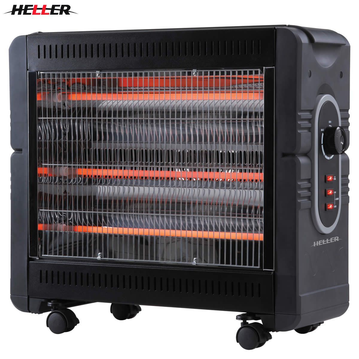 Heller Heater - 2400W Radiant with 3 Heat Settings and Turbo Fan