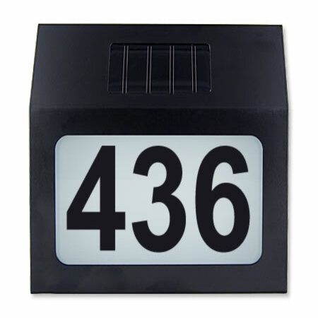 Solar Powered House Number Display - Black