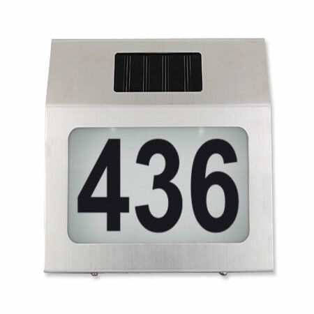 Solar Light House Number Address Home Plaques | Crazy Sales