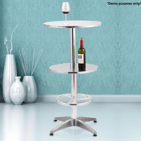 Medium Bar Table with Footrest and Two Levels