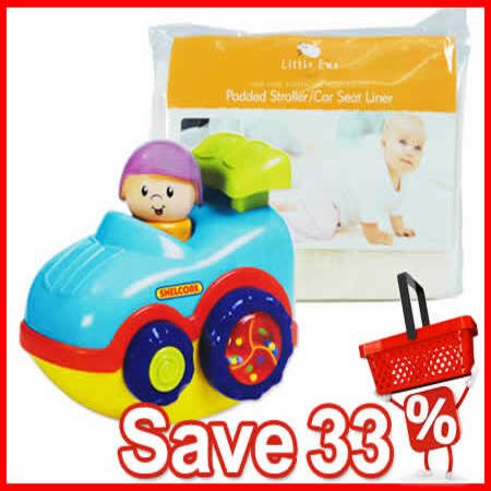 Little Ewe Wool Fleece Seat Liner & Shelcore Wobbler Baby Car Toy ...