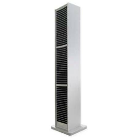 Wooden DVD Tower Rack - 60 DVD Capacity, Silver
