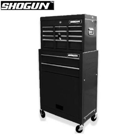 Shogun Mechanic Tool Box on Trolley with 8 Drawers, Side Handles and 4 ...