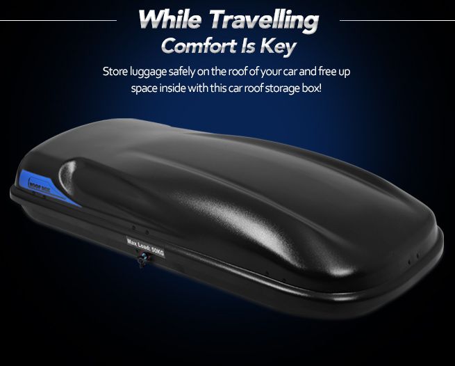 Car Roof Rack Luggage Pod - 450L Capacity in Black | Crazy Sales