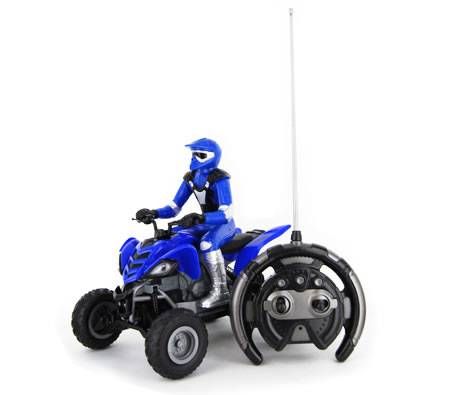 Remote Control ATV Quad Bike With Rider - Blue