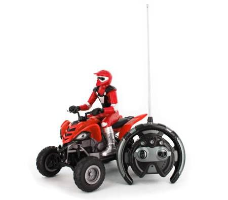 Remote Control ATV Quad Bike With Rider - Red