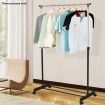 Portable Multi-Function Metal Single Rail Clothes Rack | Crazy Sales