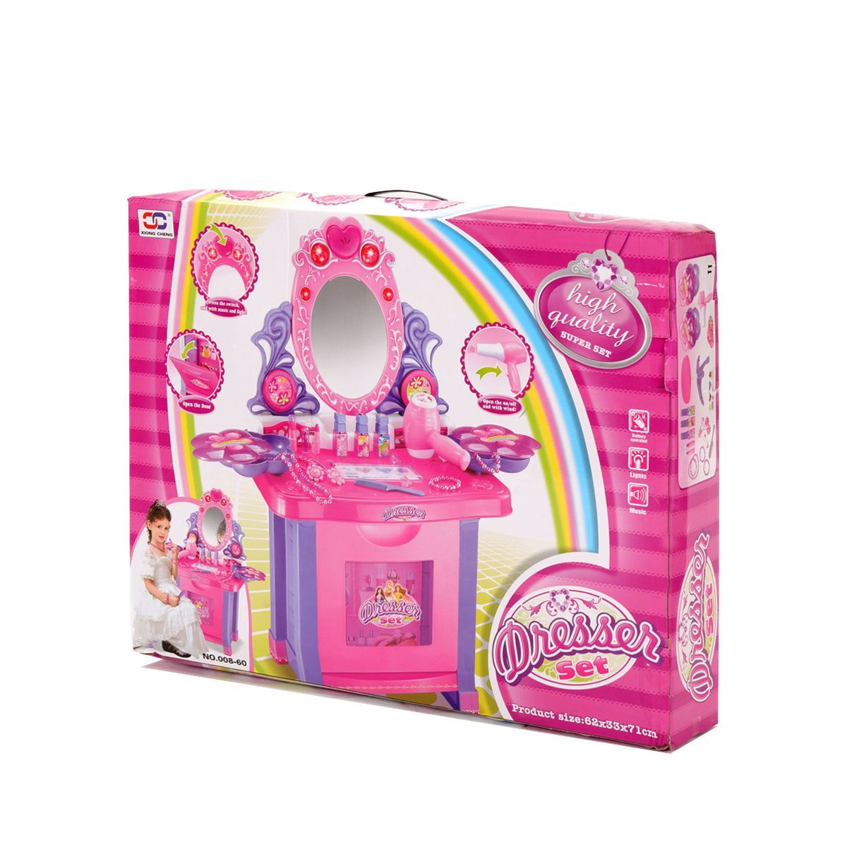 Girl's Make Up Vanity Table Play Set with Music and Light | Crazy Sales