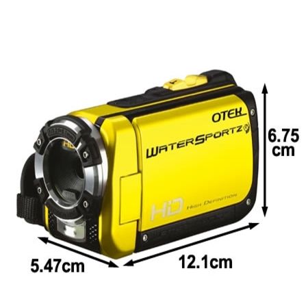 Otek DVH-5B1BL WaterSportz HD Waterproof Camcorder - Yellow | Crazy Sales