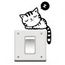 Funny Children's Room Bedroom Cute Cat Nap Decal Switch Wall Sticker ...