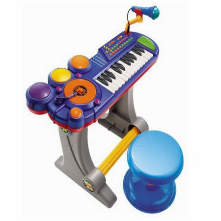 Children's Sound Synthesizer Electronic Organ with Microphone / Seat