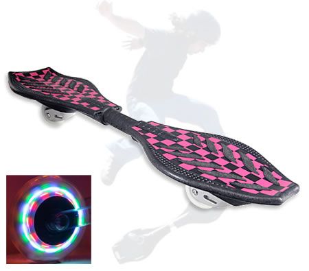2 Wheel Snake Motion Rocking Streetboard Caster Board Skateboard ...