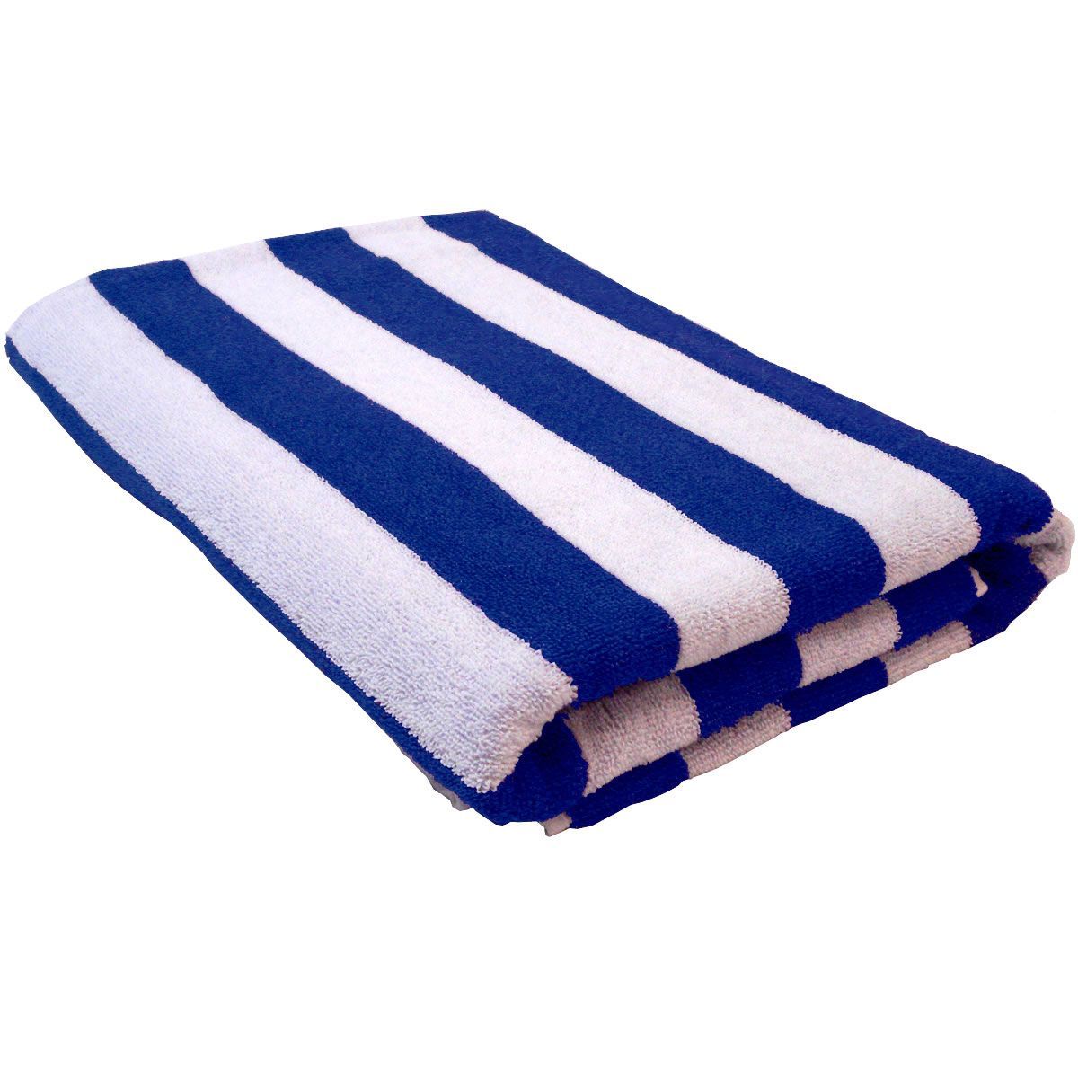 Large Cotton Beach Towel Royal Blue