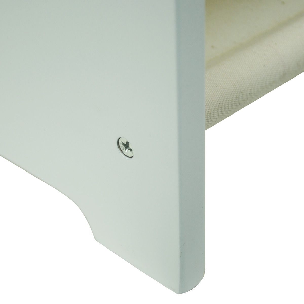 5 Level Tier Childrens Canvas Book Shelf Display Unit - White | Crazy Sales