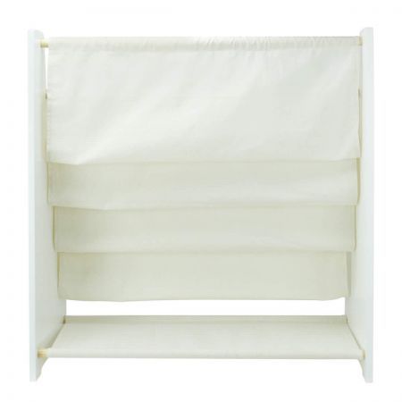 5 Level Tier Childrens Canvas Book Shelf Display Unit - White | Crazy Sales