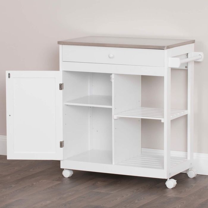 Kitchen Trolley With Stainless Steel Counter Top | Crazy Sales