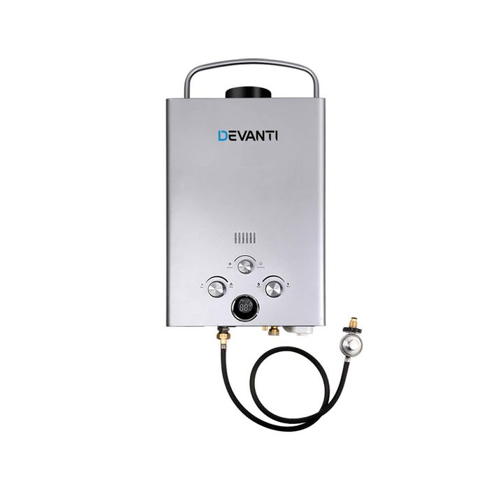 Devanti Outdoor Gas Water Heater - Silver | Crazy Sales