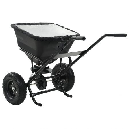 Walk Behind Salt Spreader PVC and Steel 106x73x76 cm 45 L | Crazy Sales