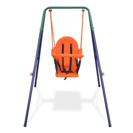 Toddler Swing Set with Safety Harness Orange | Crazy Sales